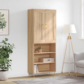 vidaXL Skříň highboard 69,5 x 34 x 180 cm kompozitní dřevo [3200061] Barva: Bílá