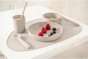 KikkaBoo Talíř Platinum Silicone Sand / od 6 měsíců