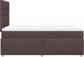 Box spring postel s matrací tmavě hnědá 120x200 cm textil 3293550