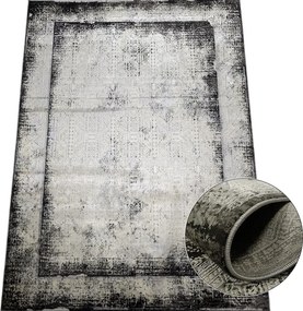 BE Koberec Deluxe 9090 GREY - šedý obdélníkový Rozměr: 60x100 cm
