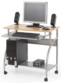PC stůl Jacob, olše / stříbrná
