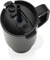 XD Design Uzavíratelný termohrnek s brčkem 480 ml černá / Termohrnek /