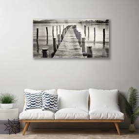 Obraz na skle Moře Most Architektura 100x50 cm