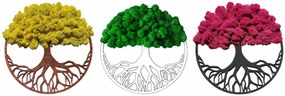 OznTo Obraz strom s mechem 40cm fuchsiový Barva: Přírodní