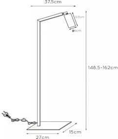 Lucide 45799/01/30 - Stojací lampa SYBIL 1xGU10/35W/230V černá/zlatá