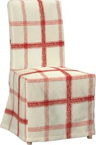 Potah na židli IKEA  Henriksdal, dlouhý barva červená látka vzorované