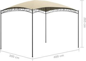 Altán 3 x 4 x 2,65 m krémový 180 g/m² 313909