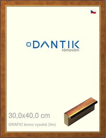 DANTIK rámeček 30x40 | GRAFIC bronz vysoká (Plexi Čiré)