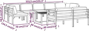 vidaXL 10dílná zahradní sedací souprava s poduškami hliník antracitová [3107819]
