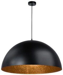 Lustr na lanku SFERA 1xE27/60W/230V pr. 35 cm černá/měděná