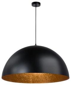 Lustr na lanku SFERA 1xE27/60W/230V pr. 35 cm černá/měděná