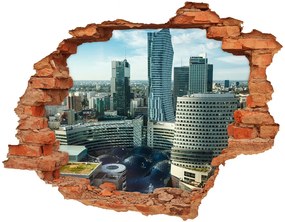 Wallmuralia Fototapeta díra na zeď 3D Varšava Polsko 90x70 cm