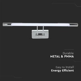 LED Osvětlení zrcadla LED/9W/230V 3000K 50cm lesklý chrom