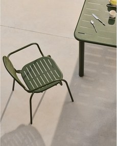 Tmavě zelená kovová zahradní židle Brai – Kave Home