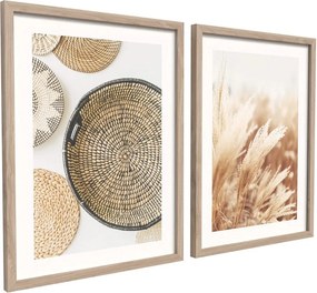 Tištěné obrazy v sadě 2 ks s rámem 30x40 cm Full Beige – Styler