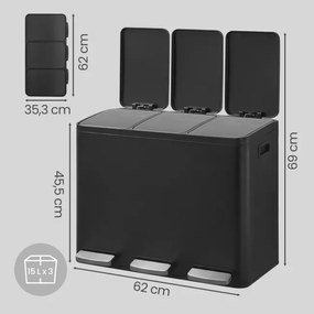 Odpadkový koš na tříděný odpad LTB145BZ02