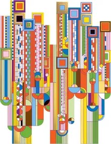GALISON Tvarové puzzle Frank Lloyd Wright: Kaktusy a tvary metalické /