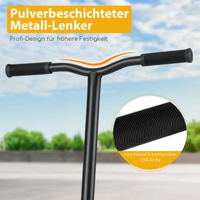 Costway Kaskadérský skútr s 360° řízením a PU koly a hliníkovou palubou