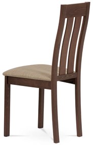 Jídelní židle ISAC, masiv buk/ořech/látkový béžový potah