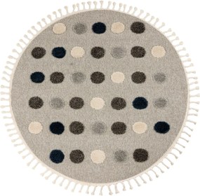Obsession, Dětský kusový koberec My Fano 394 Dots kruh, 133x133 (průměr) kruh, vícebarevná, dětský pokoj