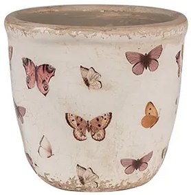 Keramický květináček BUTTERFLY PARADISE Clayre &amp; Eef 6CE1661XS