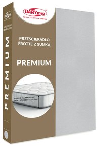 FROTÉ PROSTĚRADLO PREMIUM 180X200 CM ŠEDÉ