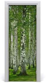 Fototapeta na dveře břízový les 95x205 cm