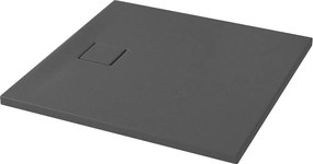 CERSANIT - SET B455 SPRCHOVÁ VANIČKA ČTVEREC TAKO SLIM 90x4 GRAY MAT + SIFON S932-162