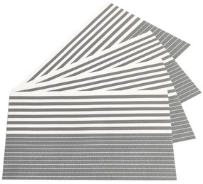 Prostírání Stripe šedá, 30 x 45 cm, sada 4 ks