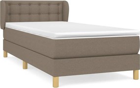 Box spring postel s matrací taupe 90x200 cm textil 3127097