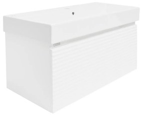 Koupelnová skříňka s umyvadlem Naturel Savona 98x43x44,8 cm bílá lesk SAVONA100BISAT