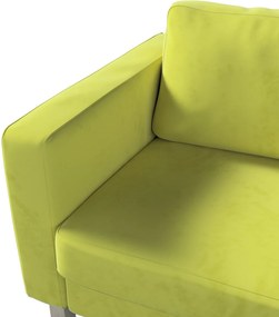 Potah na pohovku IKEA  Karlstad 3-místná, nerozkládací, krátký barva zelená látka lesklé, sametová