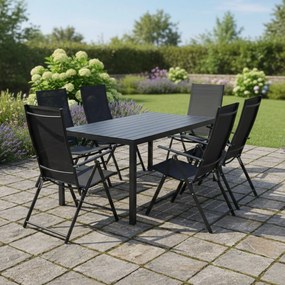 Vikio Zahradní set 140x80 pro 6 osob V136-140 černá