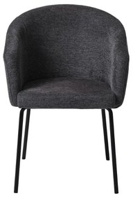 Designová jídelní židle Paulina tmavě šedá