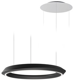 Lodes Tidal, kulaté závěsné svítidlo LED 33W 3000K, matná černá/bílá, průměr 60cm, DALI