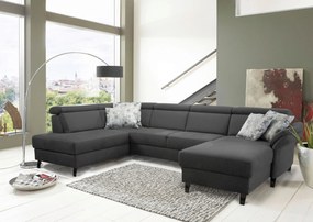 XXXLutz SEDACÍ SOUPRAVA, textil, šedá, černá Sit & More - Sedací soupravy - 000144005224
