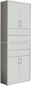 XXXLutz SKŘÍŇ NA ŠANONY, šedá, bílá, 84,4/227,2/33 cm MID.YOU - Online Only kancelářský nábytek - 001067009106