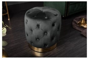 Massive home | Taburet MODERN BAROCK 38 CM černý samet