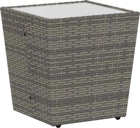 Zahradní bistro set 3 ks Šedá polyratan 3334957