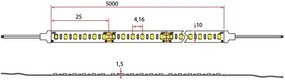 Mantra 7366 LED pásek 19,2W/m, 1594lm/m 2700K, CRI90 délka 5m, 24VDC, IP20