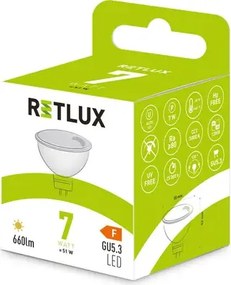 RETLUX RLL 420 GU5.3 spot / 7W / 12V / 660 lm / 3000K - teplá bílá