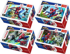 TREFL PUZZLE Spiderman Proti padouchům mini 20x13cm 54 dílků 4 druhy tr154164