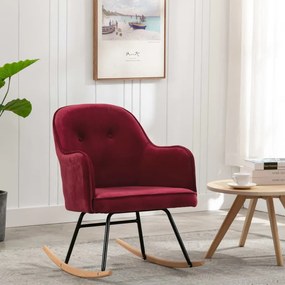 vidaXL Houpací židle samet [289520] Barva: Růžová