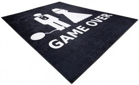Dywany Łuszczów, Kusový koberec Bambino 2104 Game Over black, 80x150, černobílá, chodba / předsíň