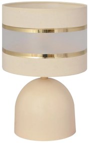 Helam | Stolní lampa HELEN 1xE27/60W/230V krémová/zlatá | HE1268