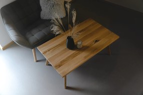 Wooded Konferenční stolek Jasper z masivu DUB Hrana stolu: Rovná