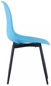 Jídelní židle 2 ks plast / kov Dekorhome Černá