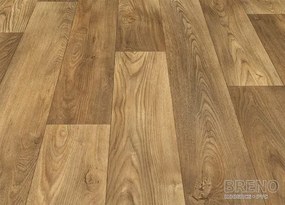 Breno PVC SMARTEX Sugar Oak 634D - tmavé dřevo, šíře 100 cm