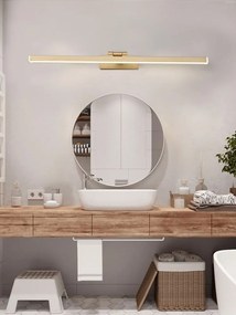 Toolight, LED koupelnové nástěnné svítidlo nad zrcadlo 80cm 16W 4000K APP835-1W, zlatá, OSW-07013