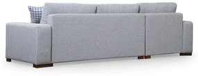 Designová rohová sedačka Bellona 290 cm světle šedá - levá
